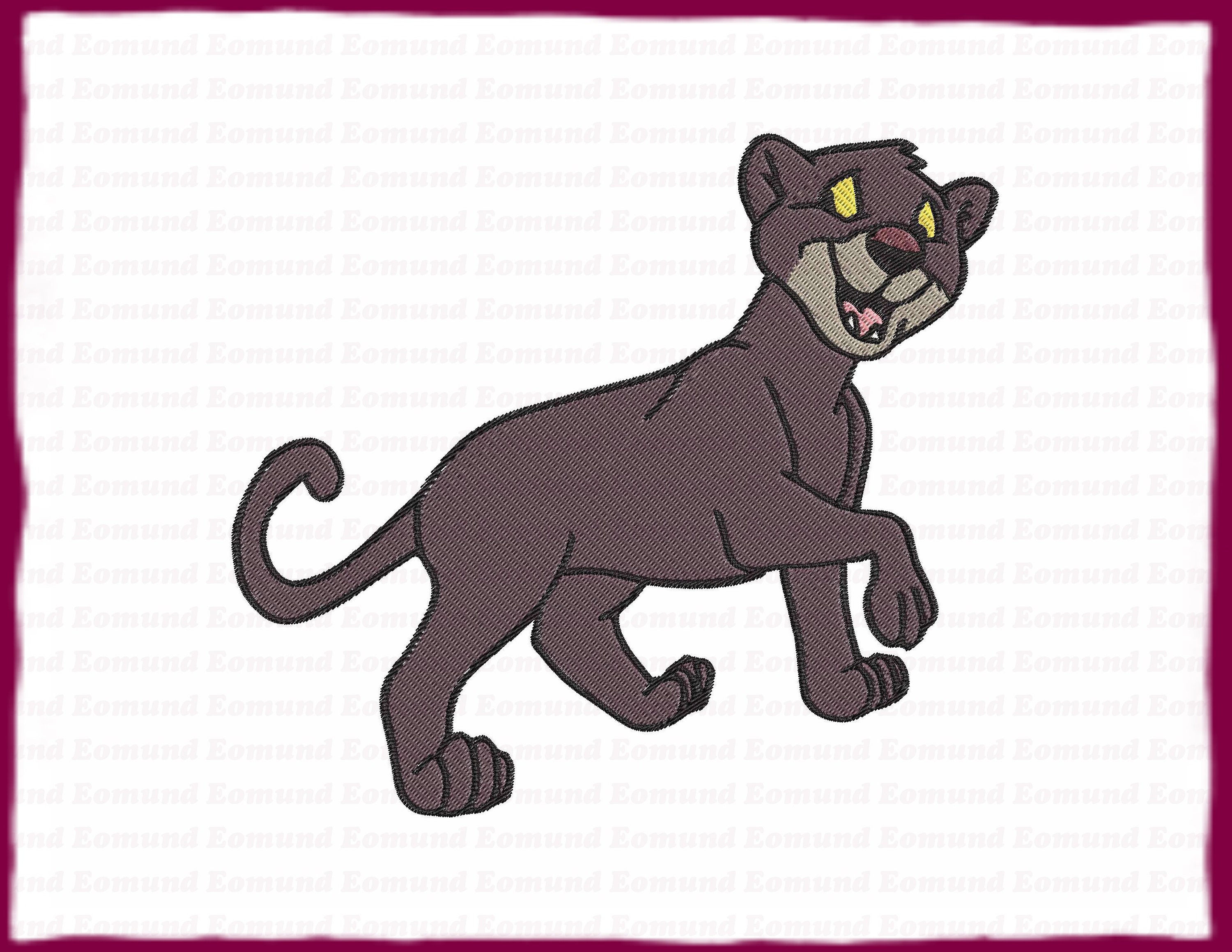 Bagheera Jungle Cubs Fill Embroidery Design 3 Instant - Etsy