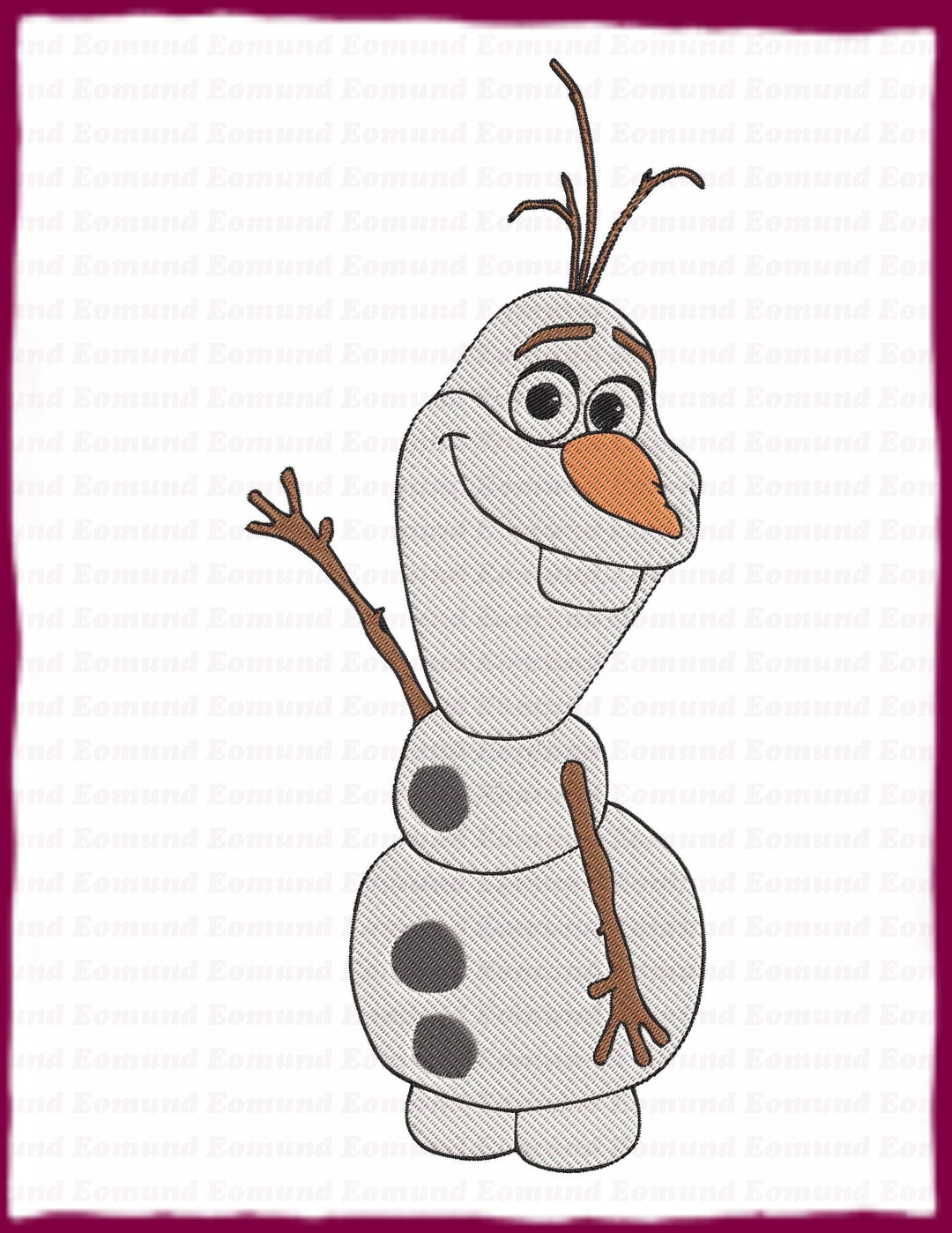 Olaf Frozen Filled Embroidery Design 11 - Instant Download - Etsy