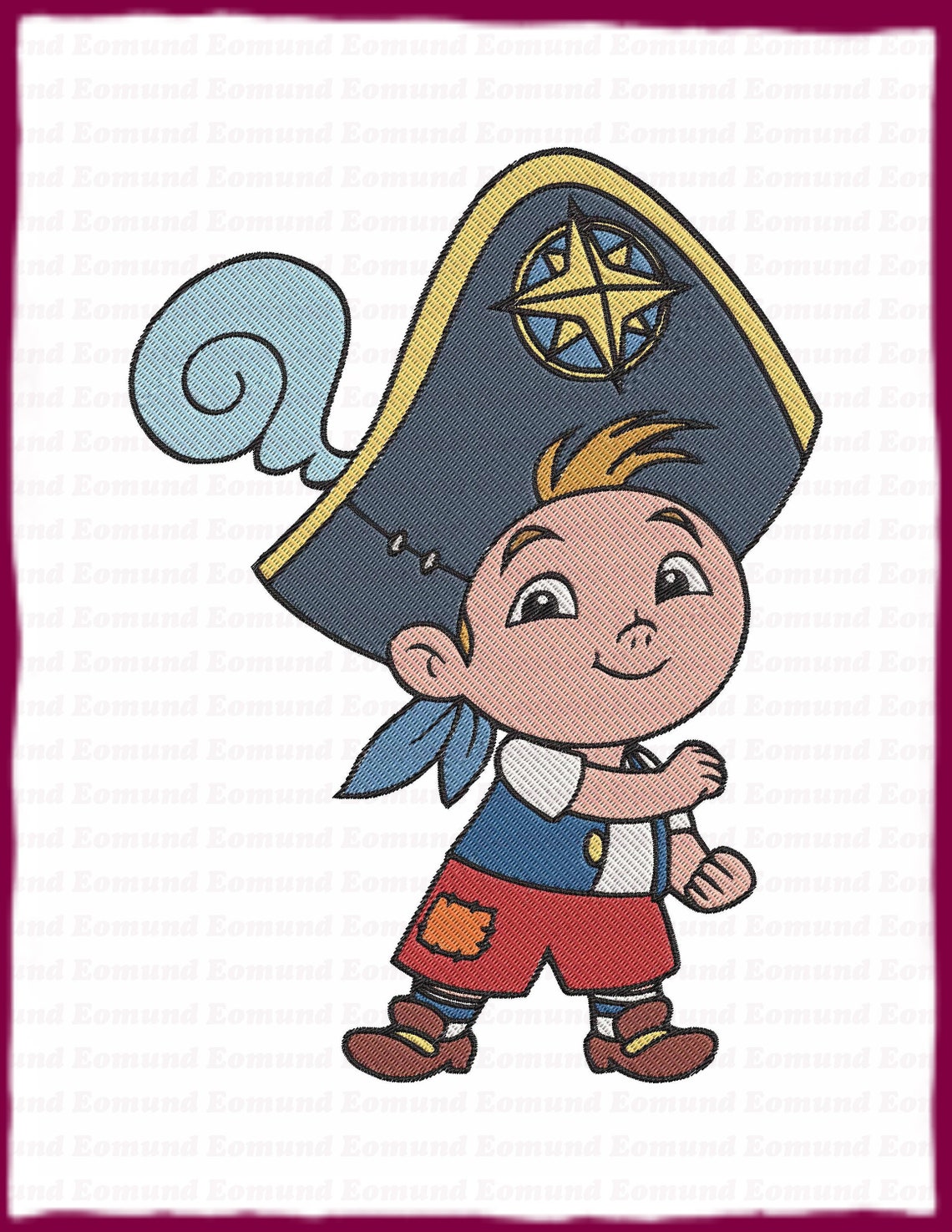 Cubby Jake and the Never Land Pirates Fill Embroidery Design 3 - Etsy