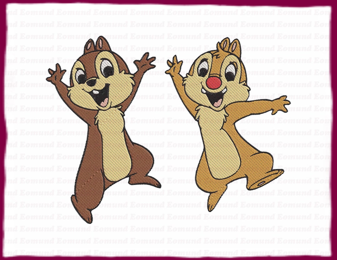 Chip and Dale Fill Embroidery Design 17 - Instant Download - Etsy