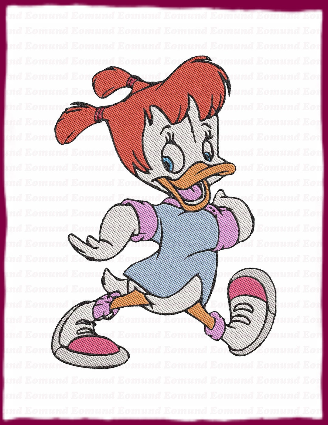 Gosalyn Mallard Darkwing Duck Fill Embroidery Design 6 - Instant ...