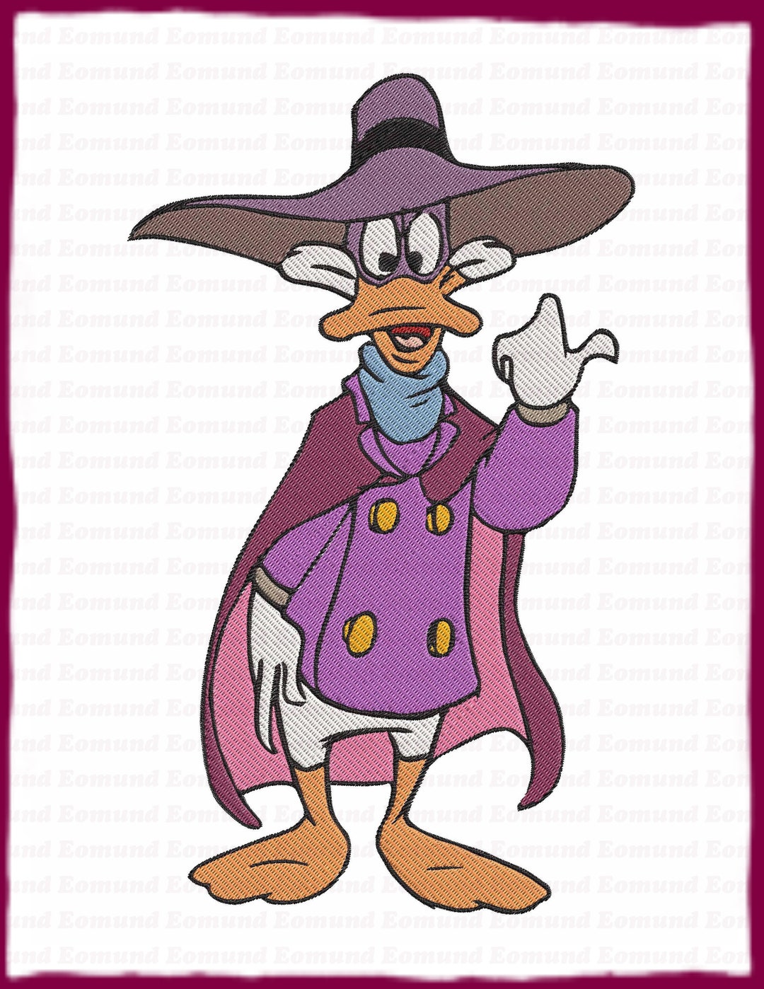 Darkwing Duck Fill Embroidery Design 7 - Instant Download - Etsy