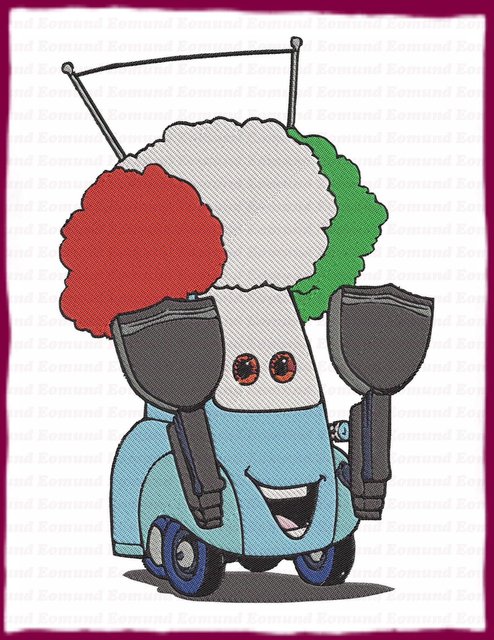 Guido Cars Filled Embroidery Design 1 - Instant Download - Etsy