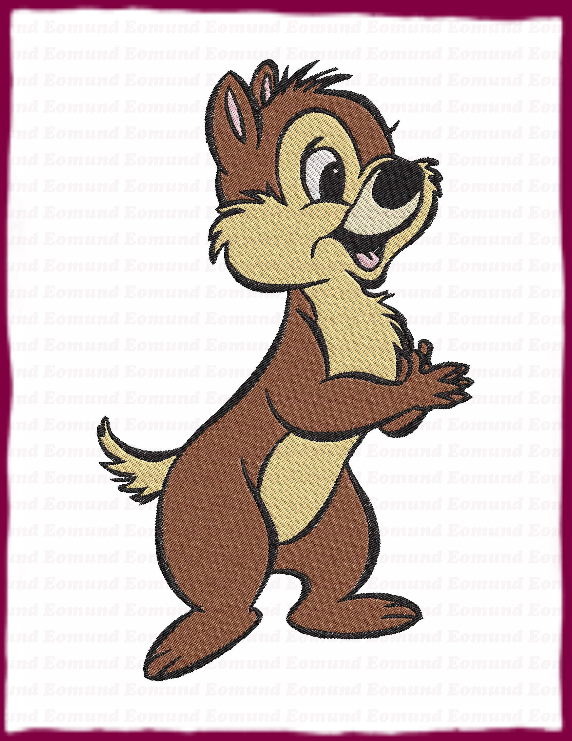 Chip and Dale Fill Embroidery Design 01 Instant Download - Etsy