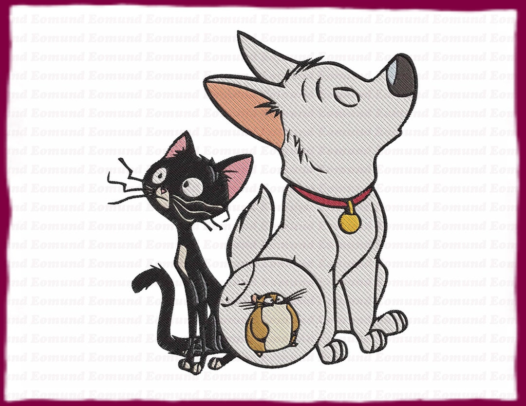 Bolt With Rhino and Mittens Filled Embroidery Design 2 Instant Download ...