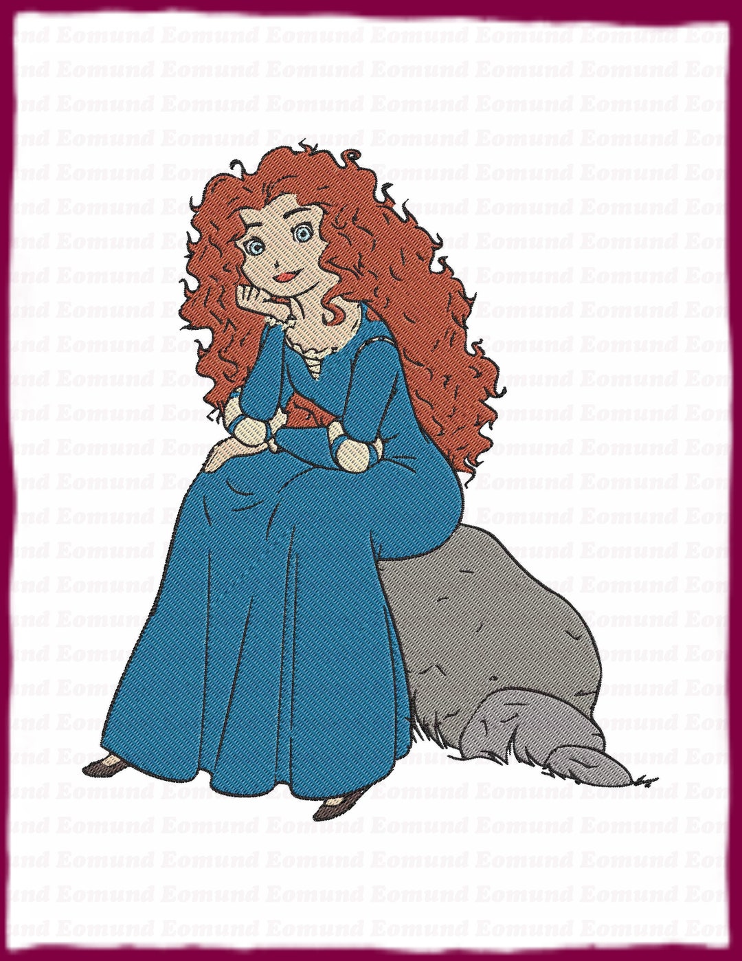 Merida Brave Filled Embroidery Design 9 - Instant Download - Etsy