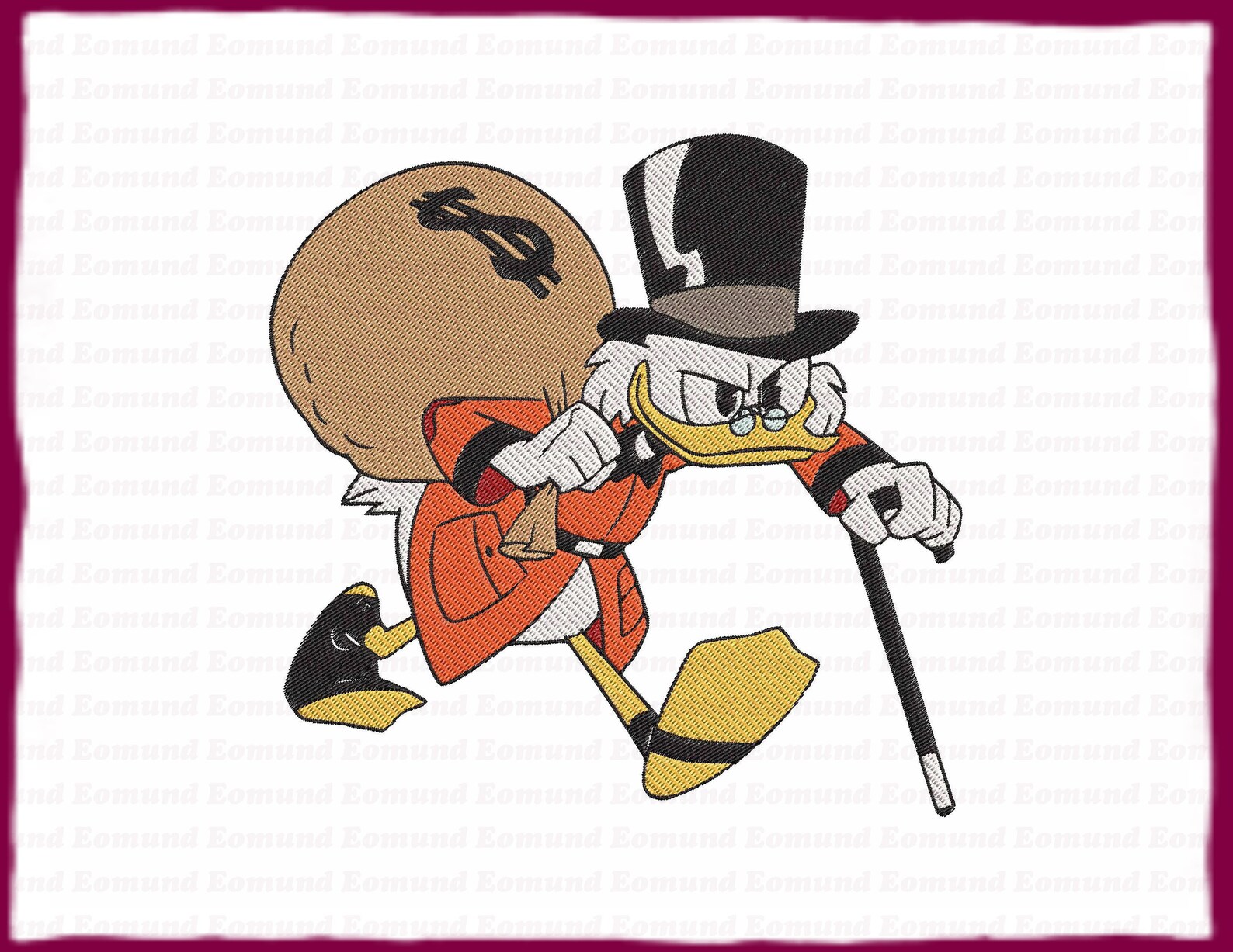 Scrooge Mcduck Ducktales Fill Embroidery Design 6 Instant Download - Etsy