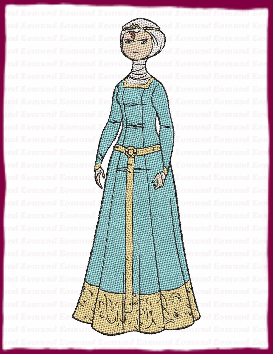 Merida Brave Filled Embroidery Design 13 - Instant Download - Etsy