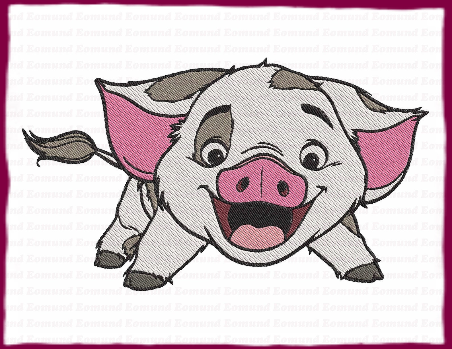 Pua Moana Filled Embroidery Design 2 Instant Download | Etsy