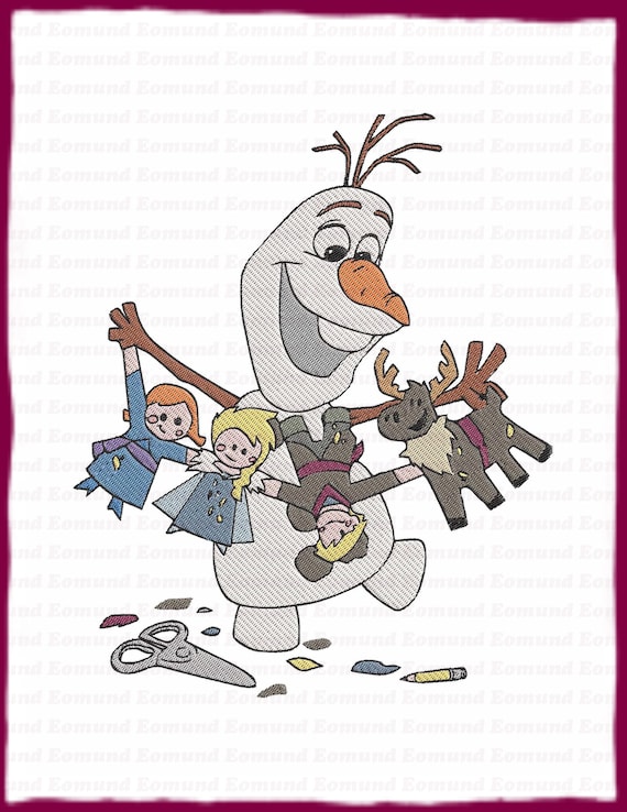 Olaf Cut Outs Frozen Filled Embroidery Design Instant | Etsy
