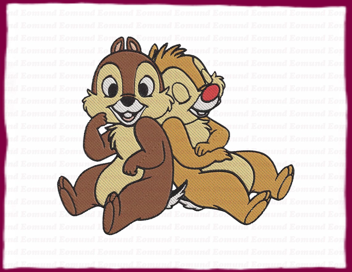 Chip and Dale Fill Embroidery Design 21 Instant Download - Etsy