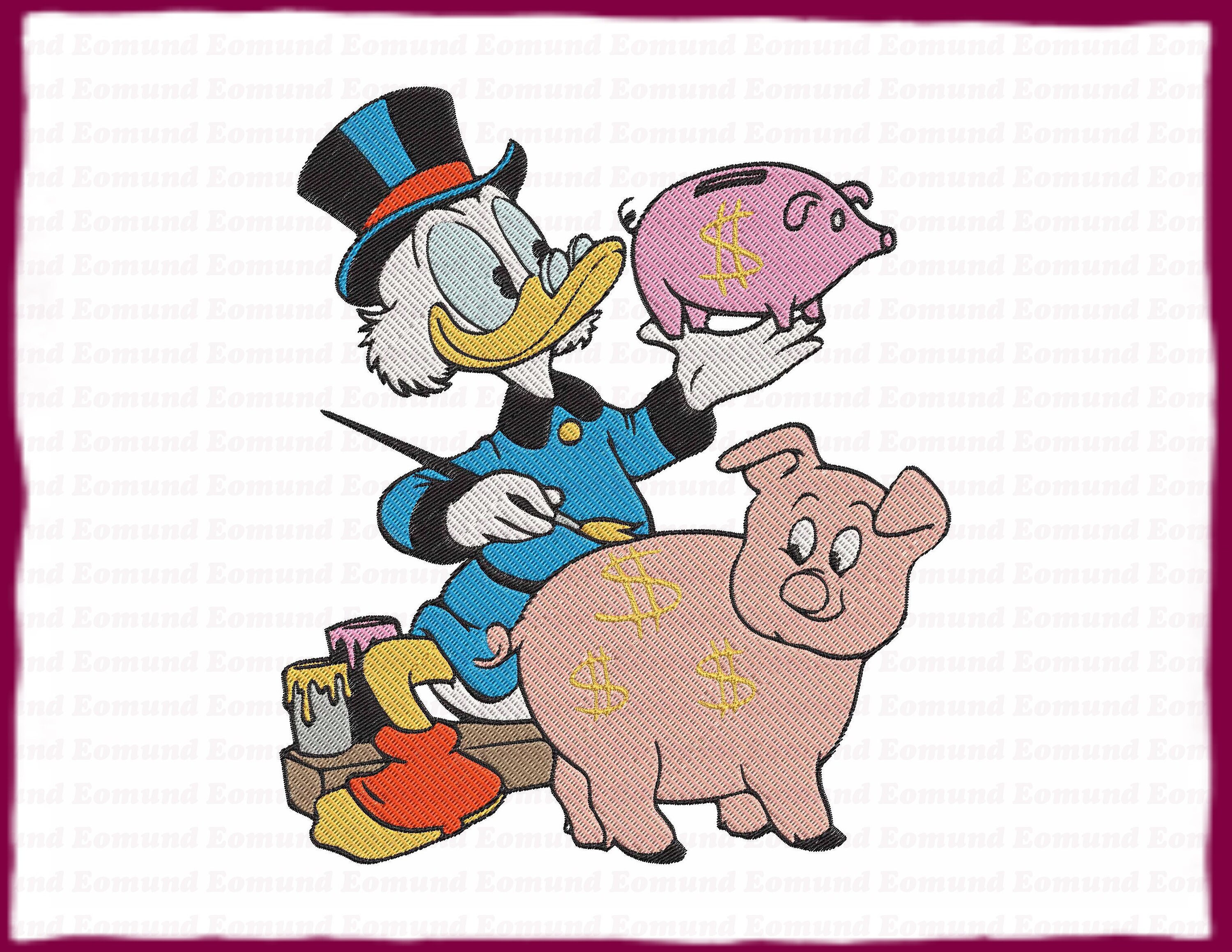 Scrooge Mcduck Ducktales Fill Embroidery Design 39 Instant Download - Etsy