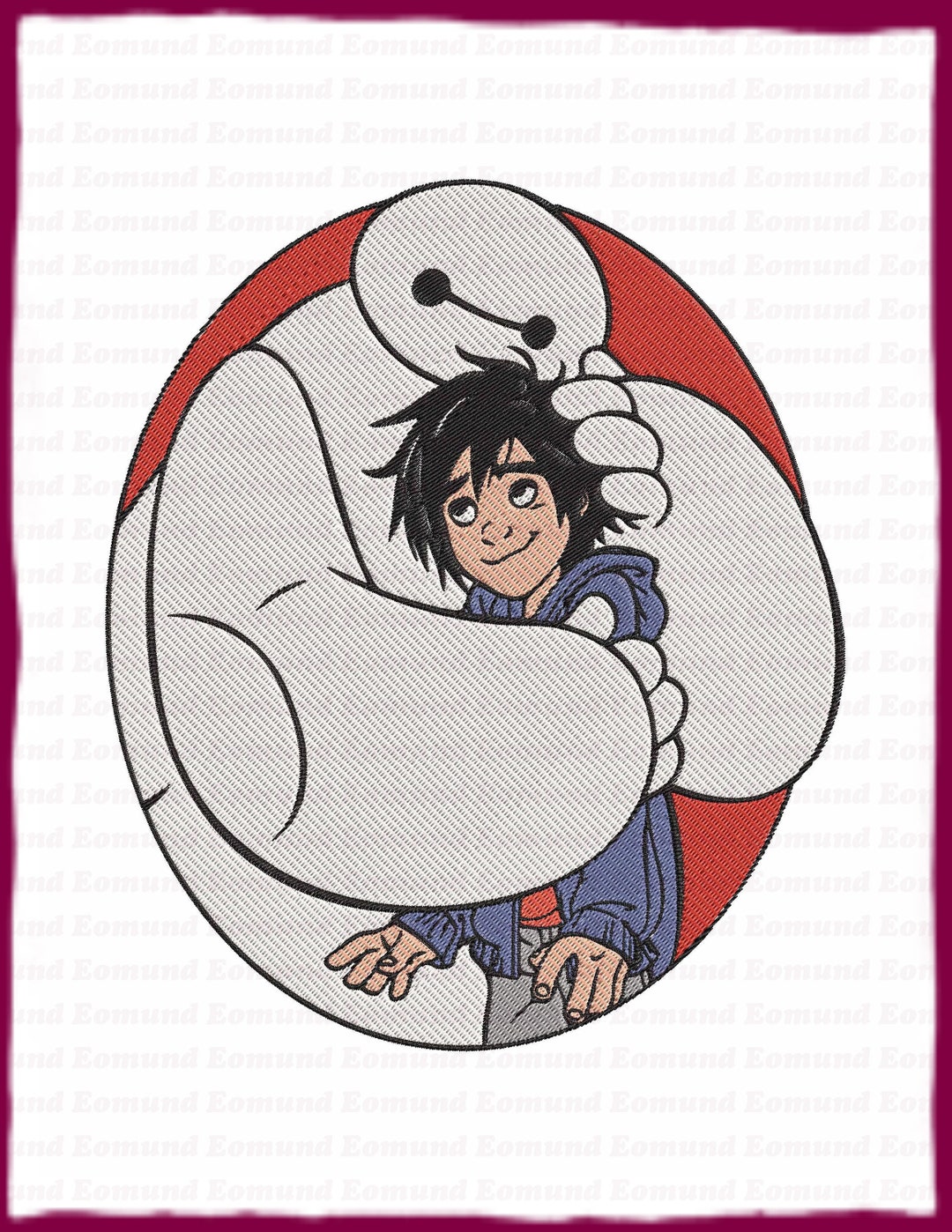 Baymax Hugs Hiro Hamada Big Hero 6 Filled Embroidery Design - Instant ... Baymax Hugs Hiro Hamada Big Hero 6 Filled Embroidery Design - Instant ...