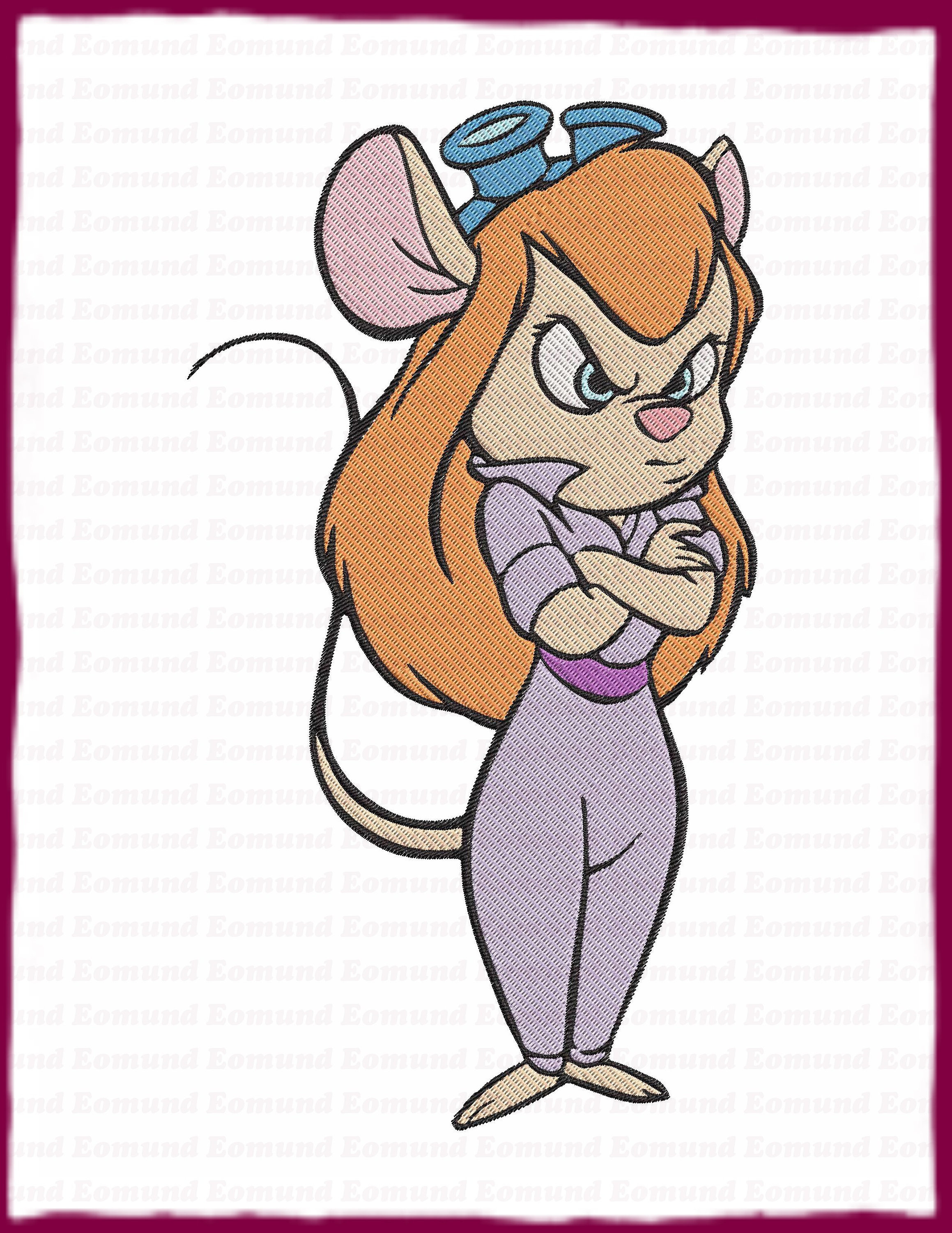 Gadget Hackwrench Chip And Dale Fill Embroidery Design 17 | Etsy