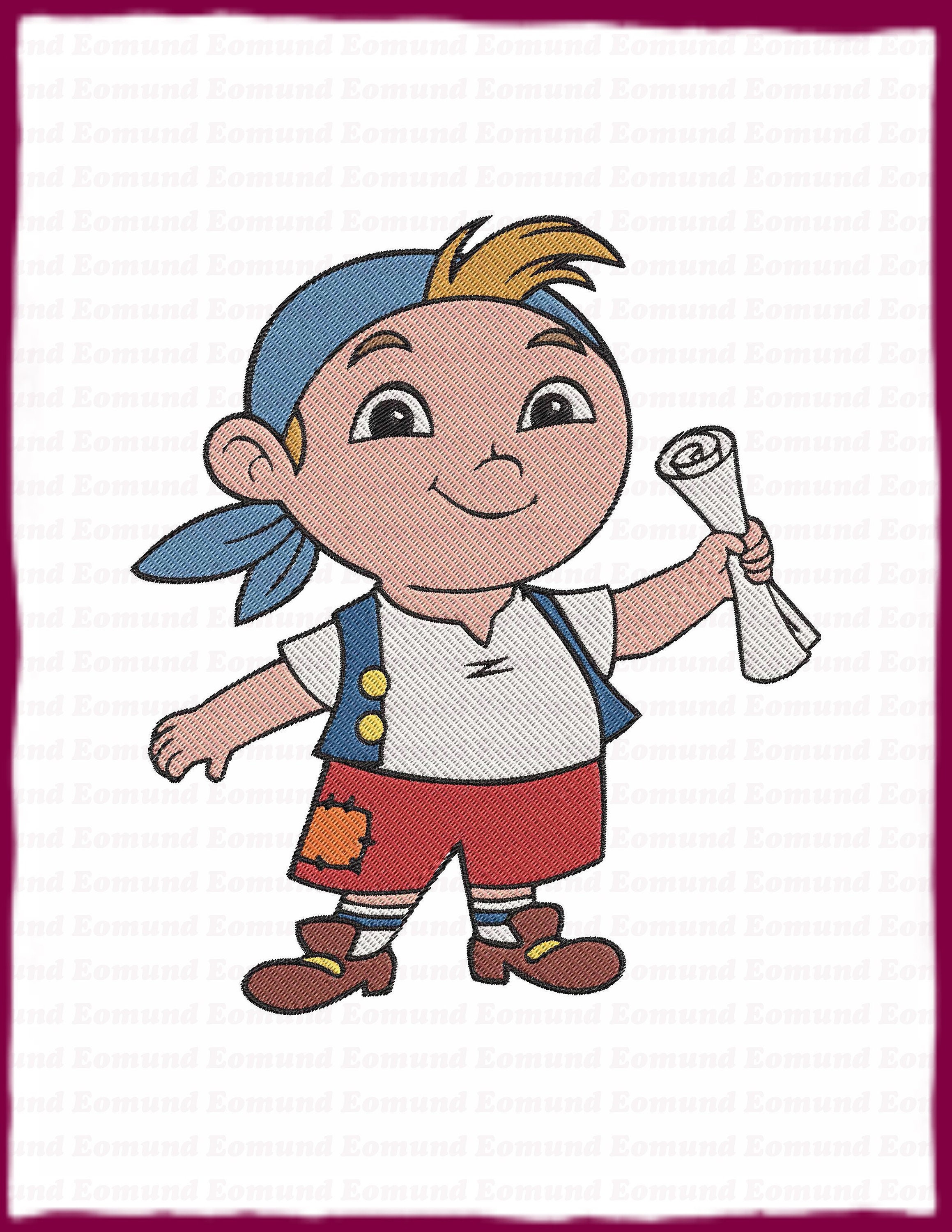 Cubby Jake And The Never Land Pirates Fill Embroidery Design | Etsy