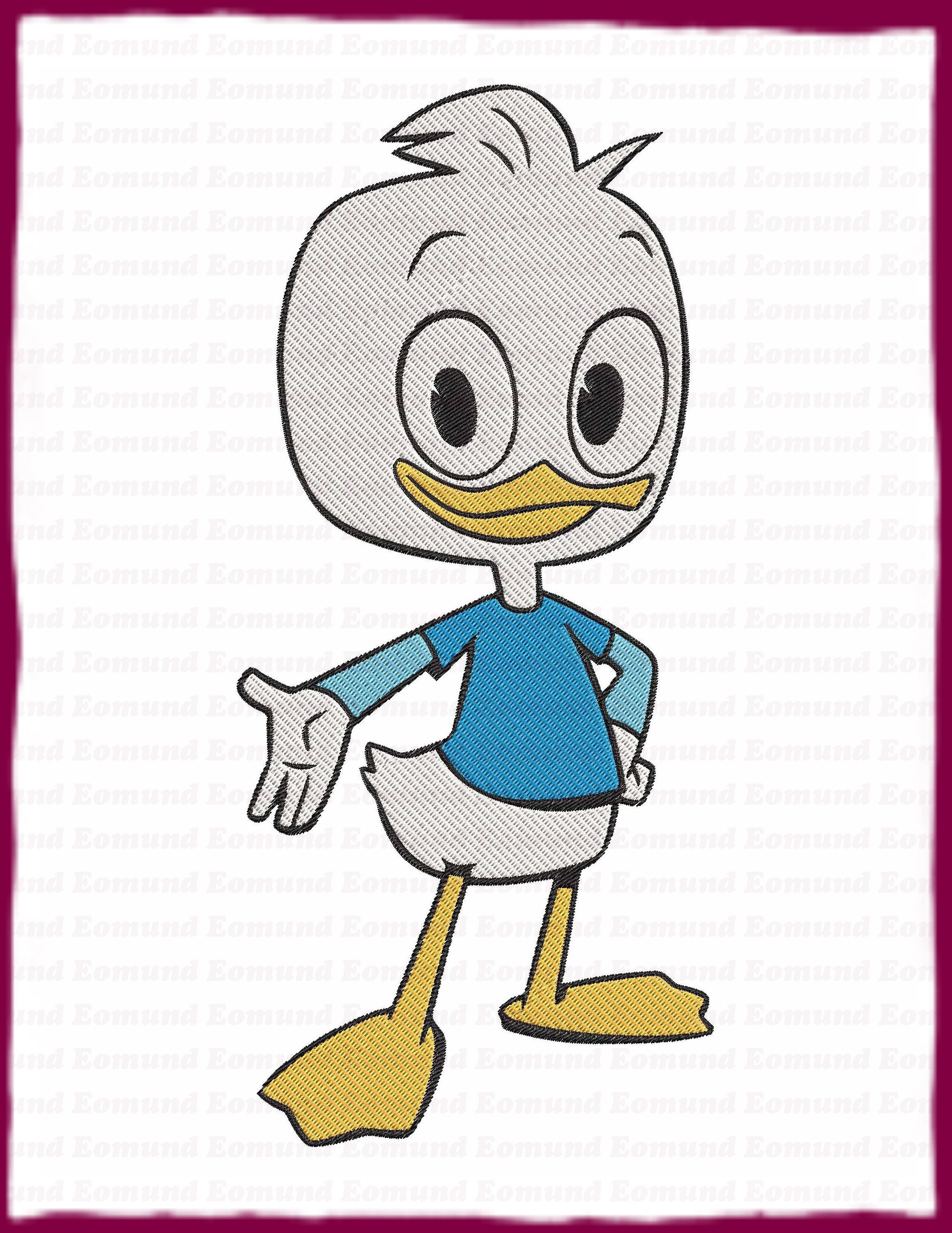 Dewey Ducktales Fill Embroidery Design 7 Instant Download - Etsy