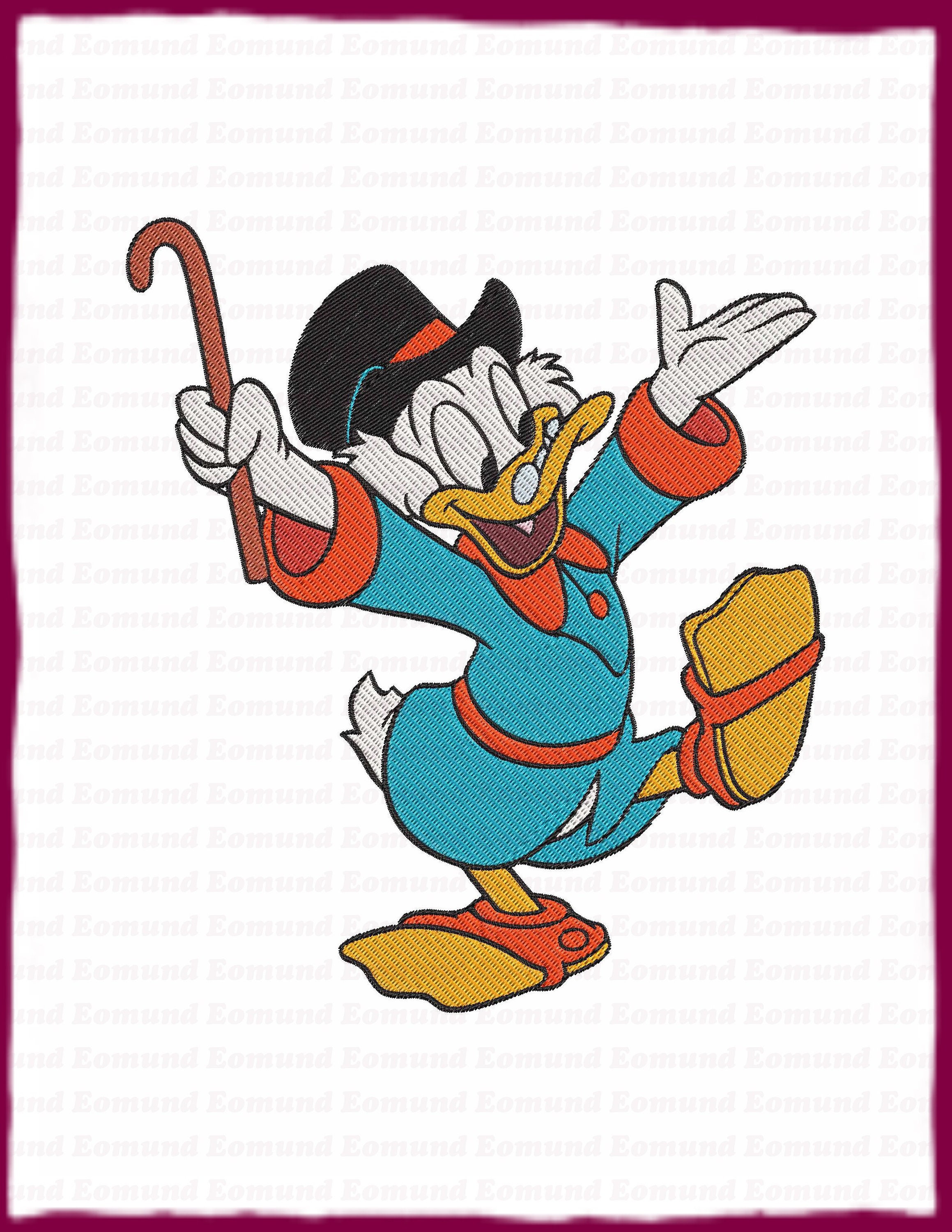 Scrooge Mcduck Ducktales Fill Embroidery Design 25 Instant - Etsy