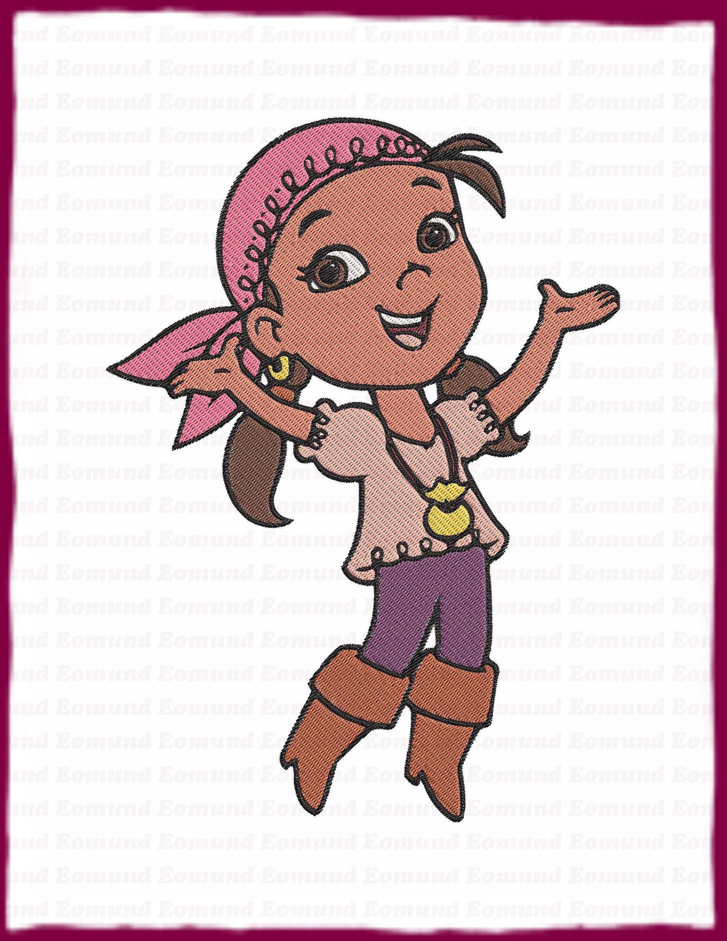 Izzy Jake and the Never Land Pirates Fill Embroidery Design 6 Instant ...