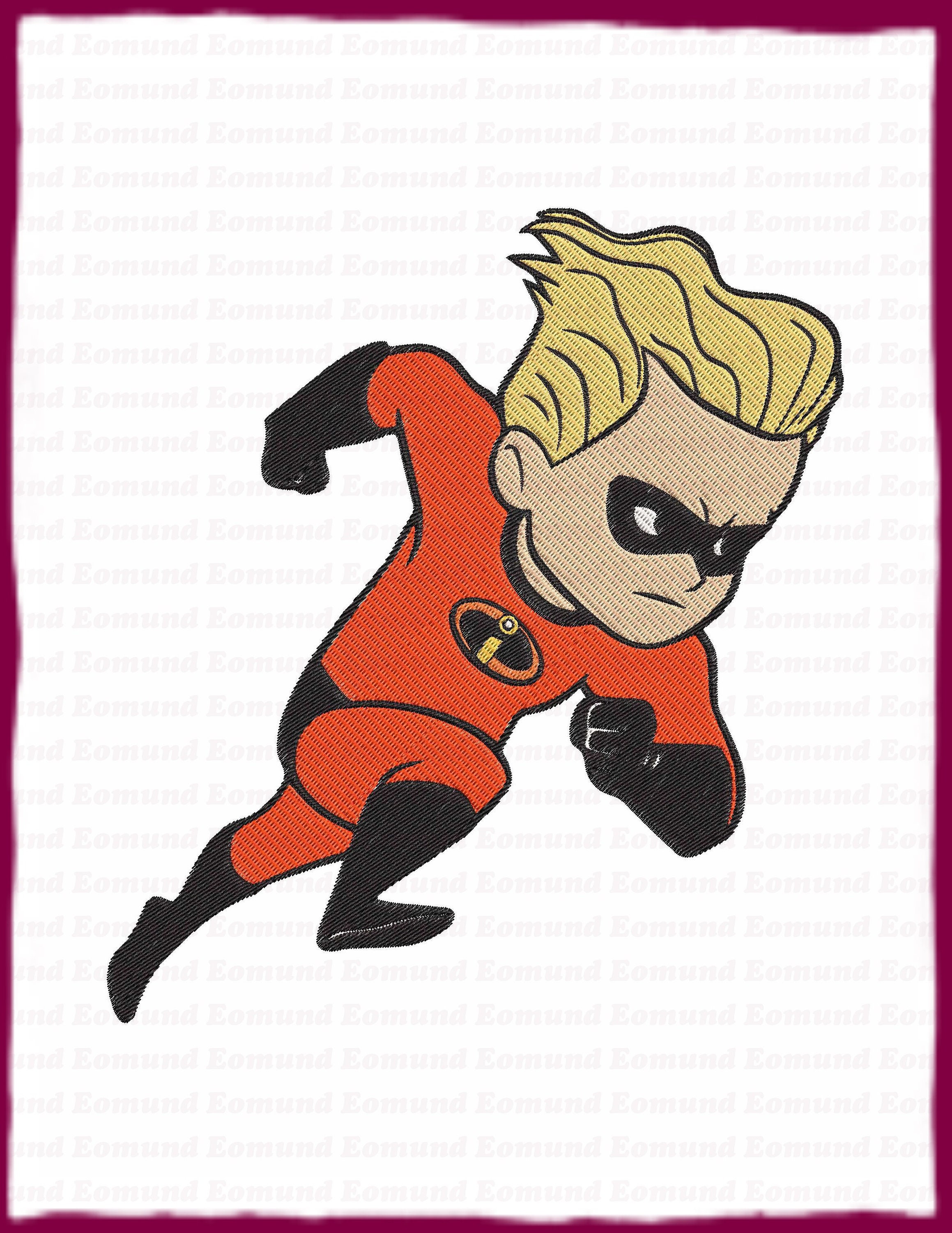 Dash Parr Incredibles Filled Embroidery Design 1 - Instant Download - Etsy