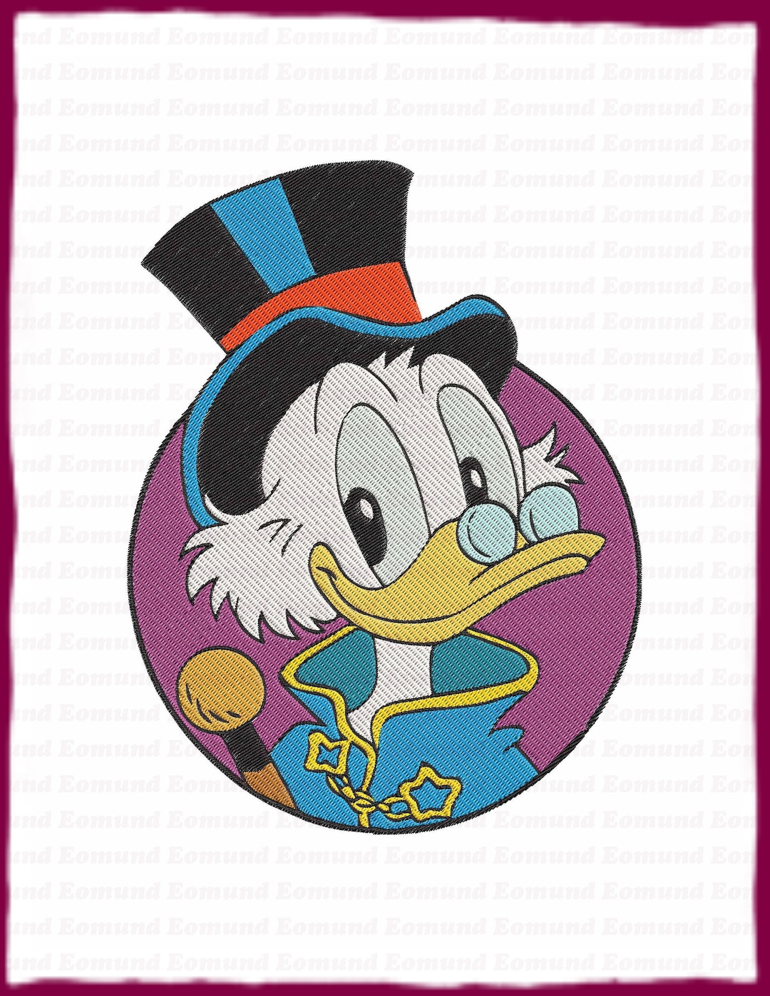 Scrooge Mcduck Ducktales Fill Embroidery Design 2 - Instant Download - Etsy