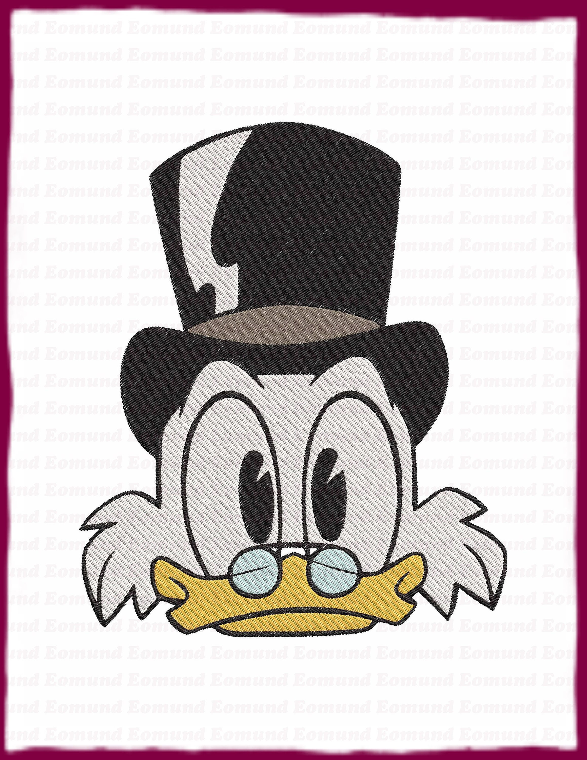Scrooge Mcduck Ducktales Fill Embroidery Design 9 Instant Download - Etsy