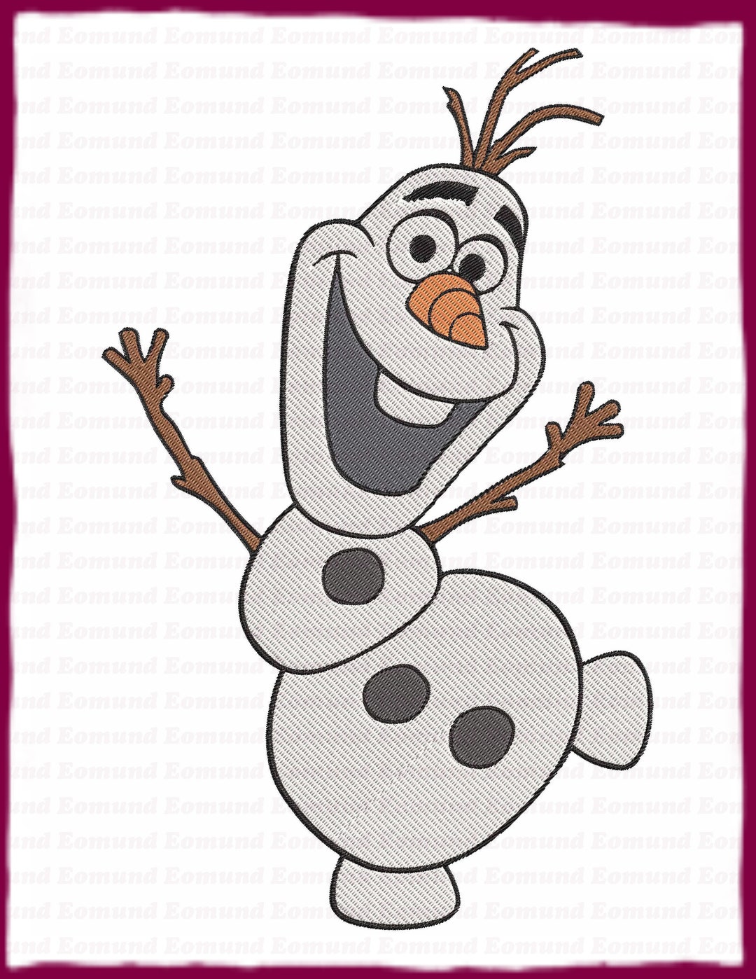 Olaf Frozen Filled Embroidery Design 16 - Instant Download - Etsy