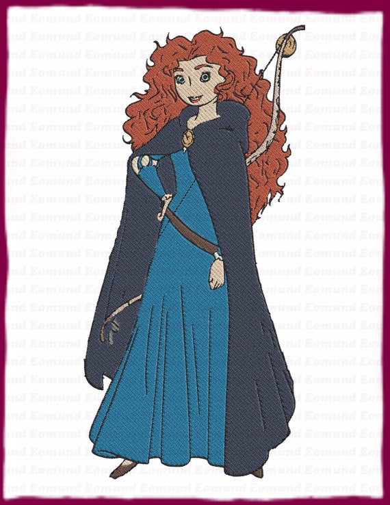 Merida Brave Filled Embroidery Design 5 Instant Download | Etsy