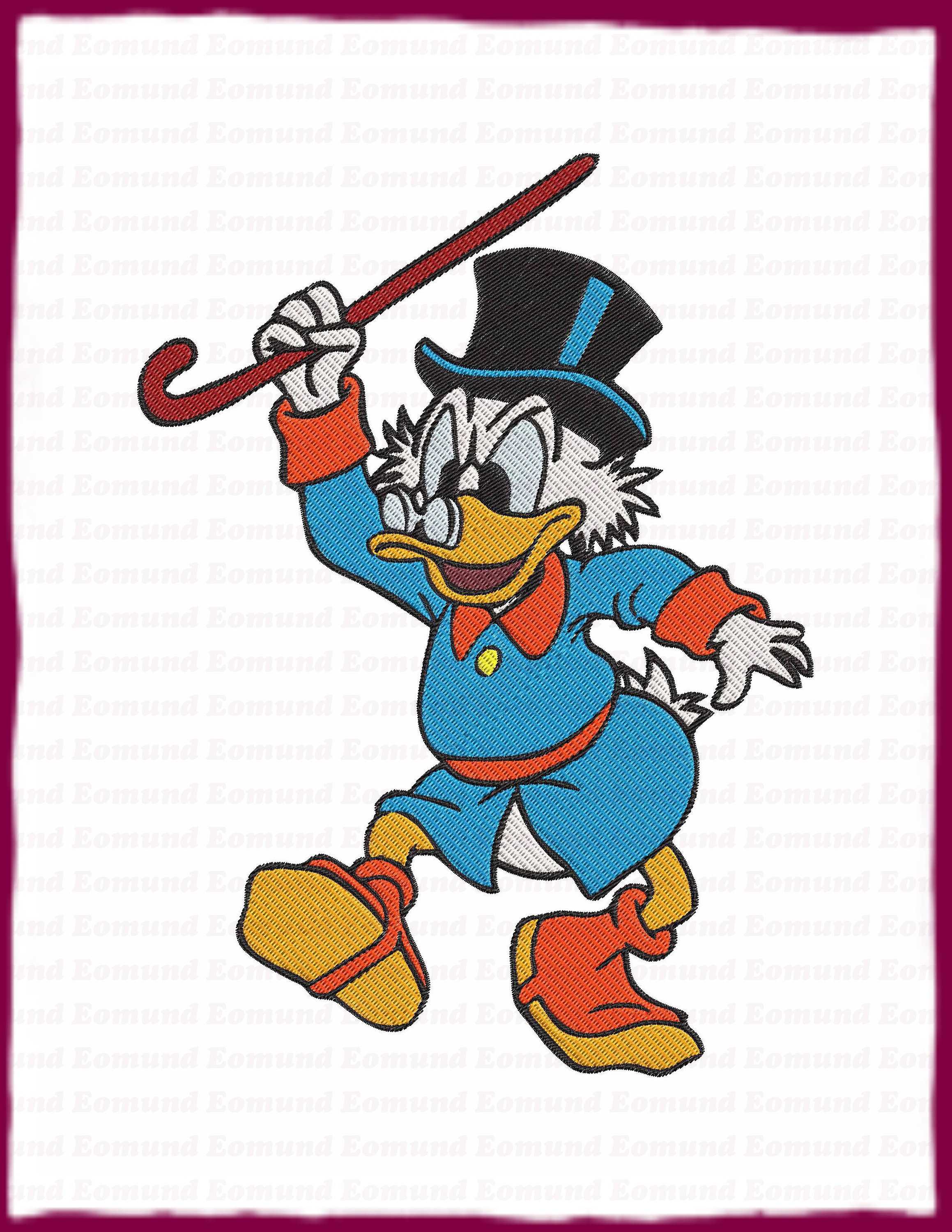 Scrooge Mcduck Ducktales Fill Embroidery Design 31 - Instant Download ...