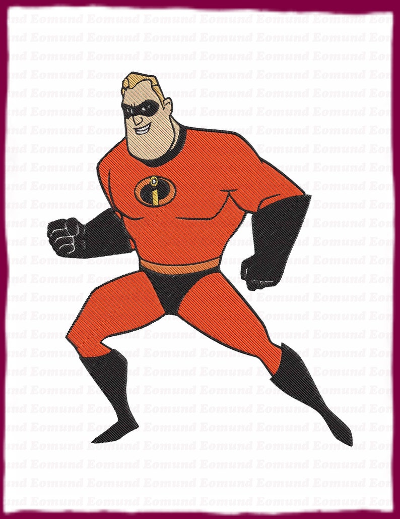 Bob Parr Incredibles Filled Embroidery Design 3 Instant - Etsy