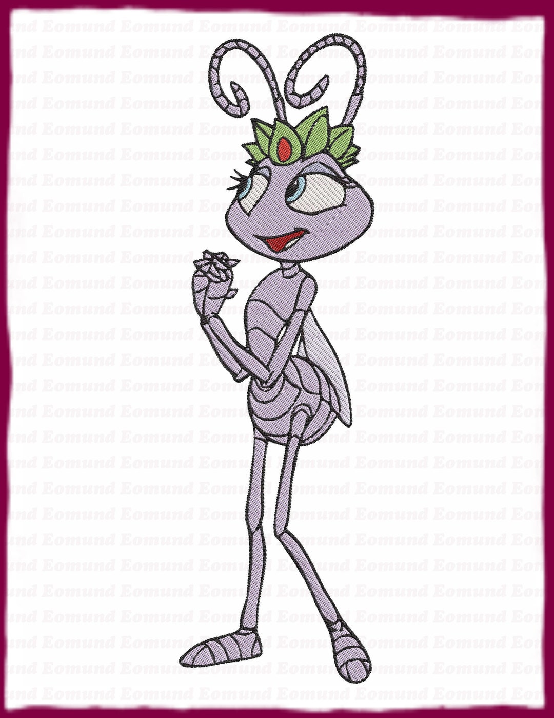 Princess Atta A Bugs Life Filled Embroidery Design 5 - Instant Download ...