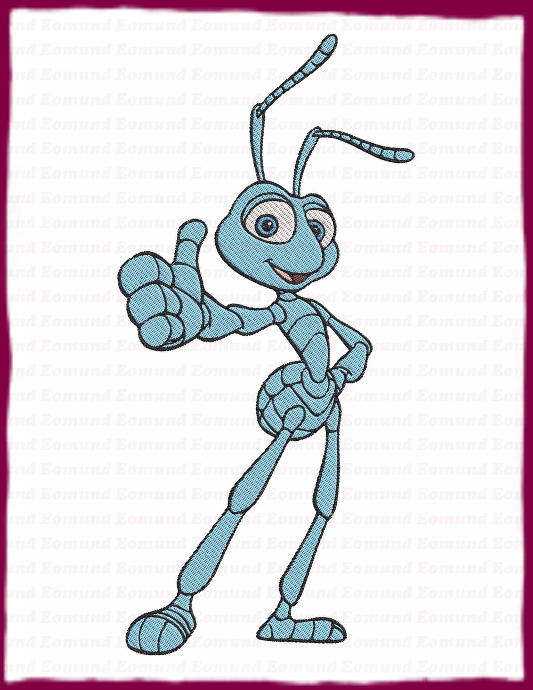 Flik A Bugs Life Filled Embroidery Design 16 - Instant Download - Etsy
