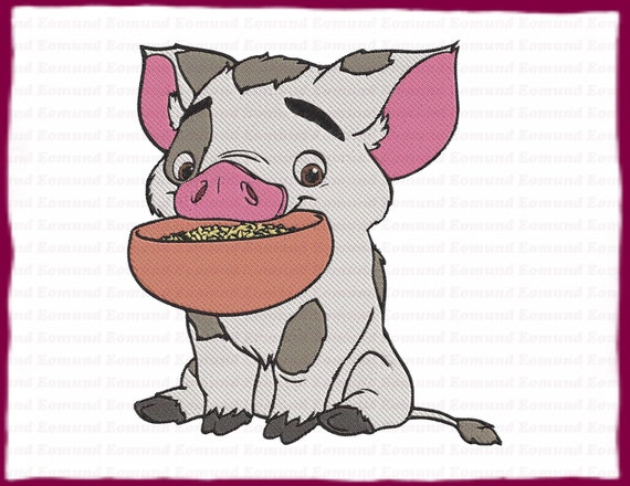 Pua Moana Filled Embroidery Design 1 Instant Download | Etsy