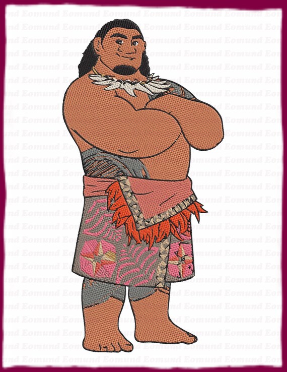 Chief Tui Moana Filled Embroidery Design Instant Download | Etsy
