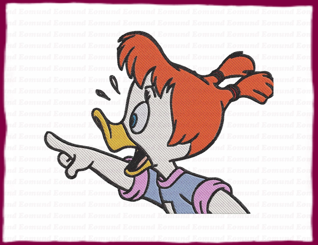 Gosalyn Mallard Darkwing Duck Fill Embroidery Design 8 - Instant ...