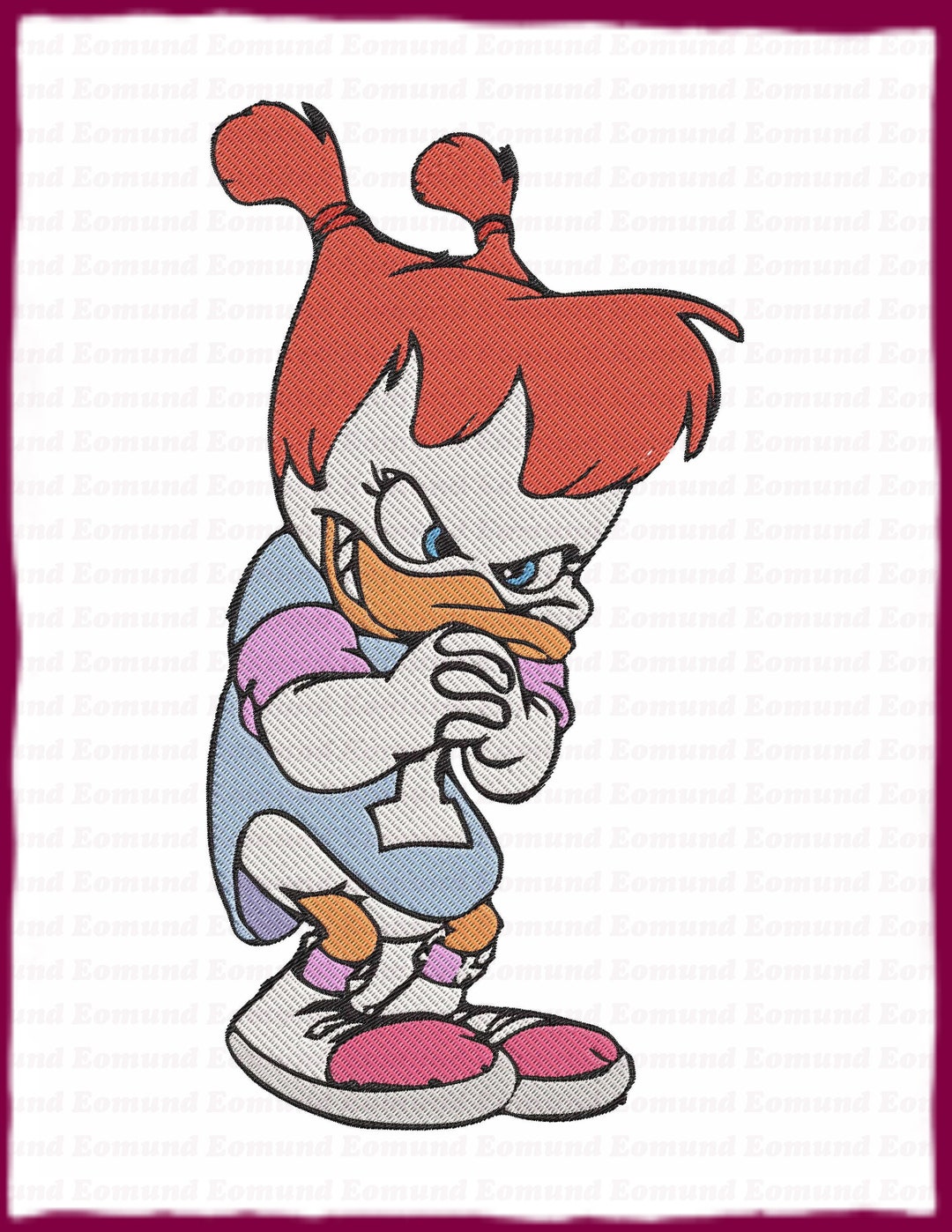 Gosalyn Mallard Darkwing Duck Fill Embroidery Design 4 - Instant ...