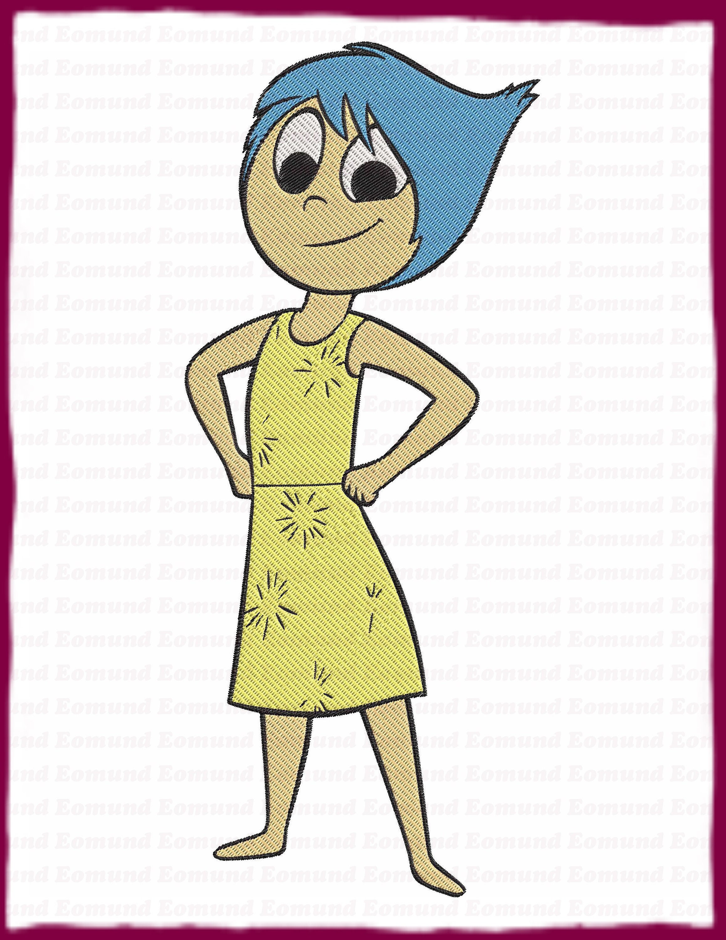 Joy Inside Out Filled Embroidery Design 5 Instant Download - Etsy