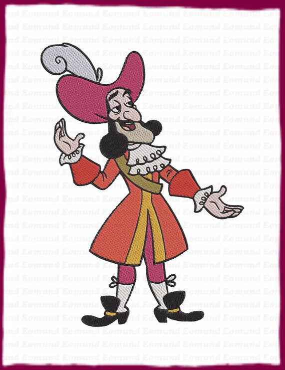 Captain Hook Jake and the Never Land Pirates Fill Embroidery - Etsy