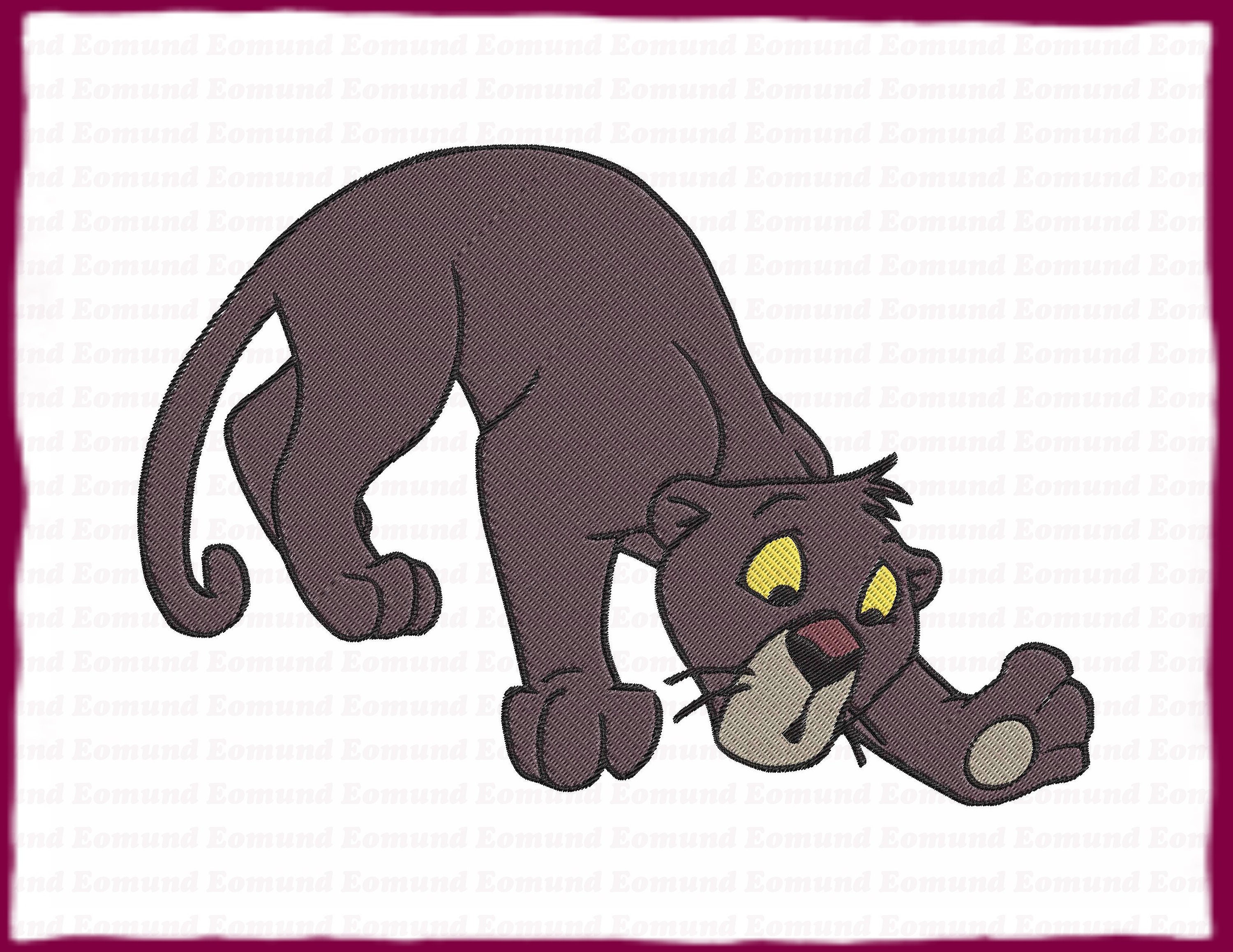 Bagheera Jungle Cubs Fill Embroidery Design 1 Instant Download - Etsy