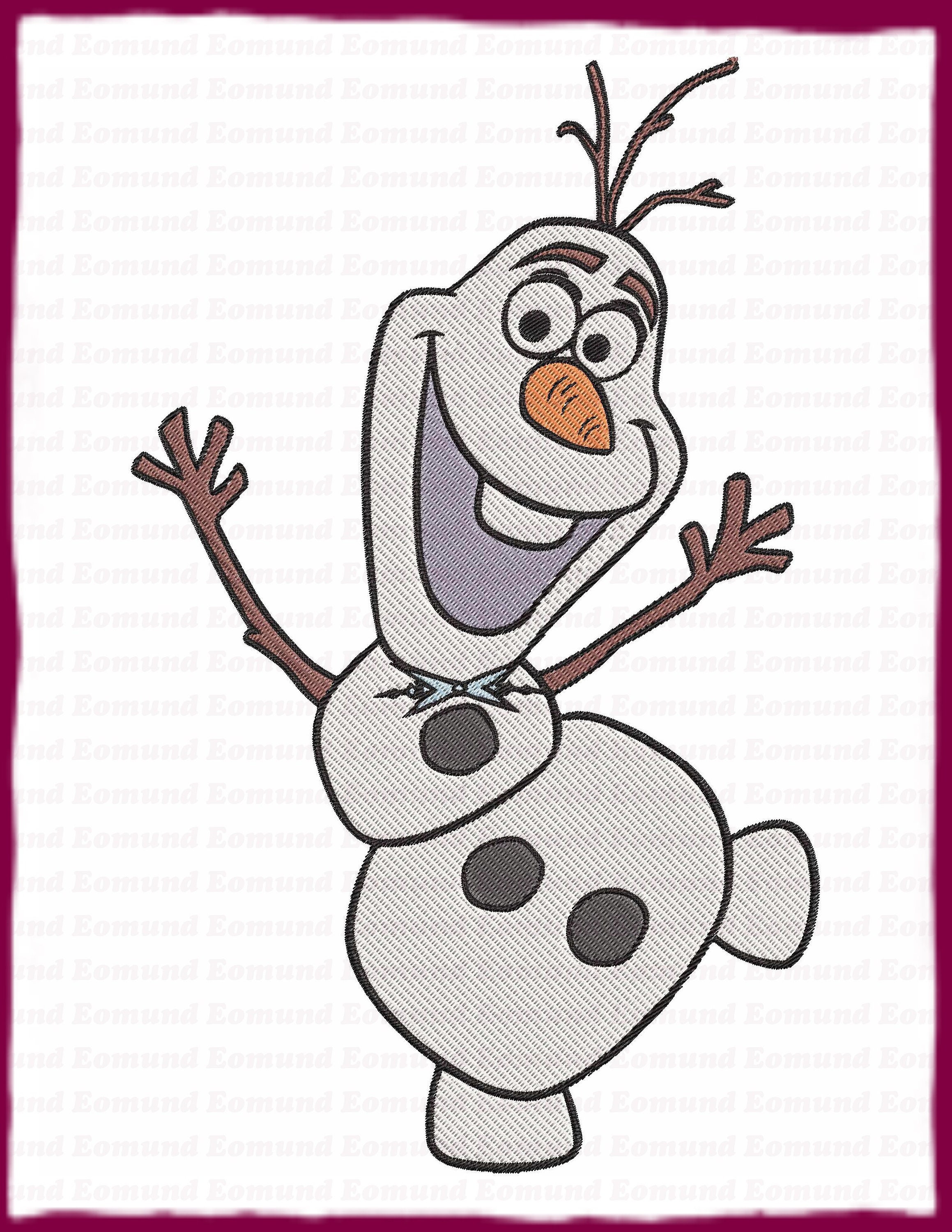 Olaf Frozen Filled Embroidery Design 20 - Instant Download - Etsy