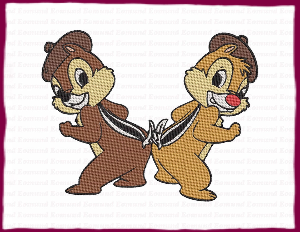Chip and Dale Fill Embroidery Design 13 Instant Download - Etsy