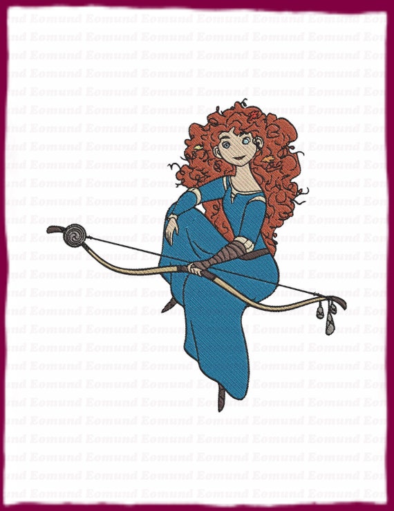 Merida Brave Filled Embroidery Design 2 Instant Download | Etsy