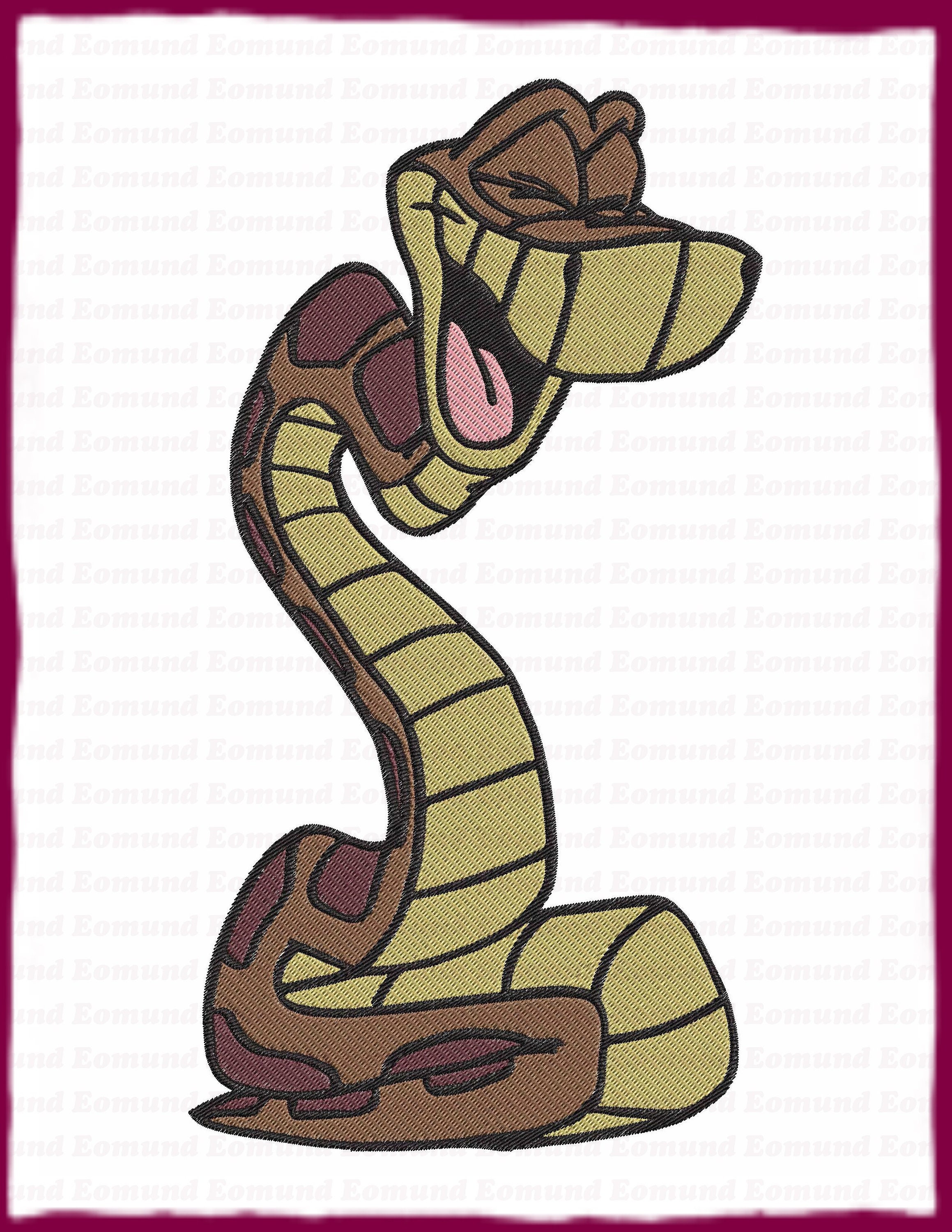 Kaa Jungle Cubs Fill Embroidery Design 3 Instant Download | Etsy