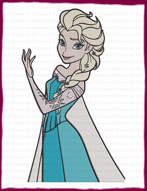 Elsa Frozen Filled Embroidery Design 10 Instant Download - Etsy