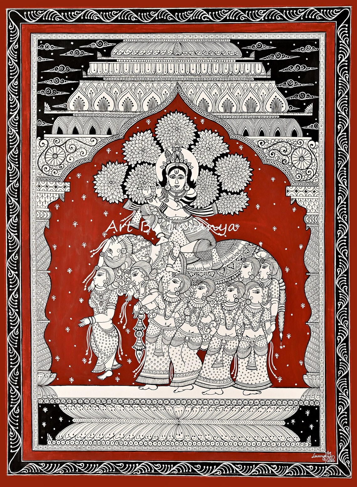 Pattachitra Painting of Lord Shri Krishna-indian Folk Art - Etsy