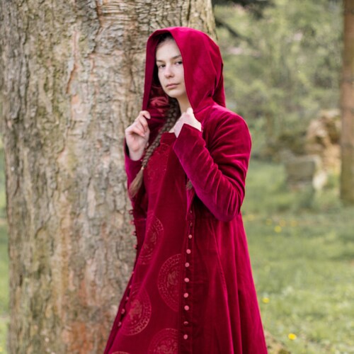 Velvet Coat With Hood - Etsy