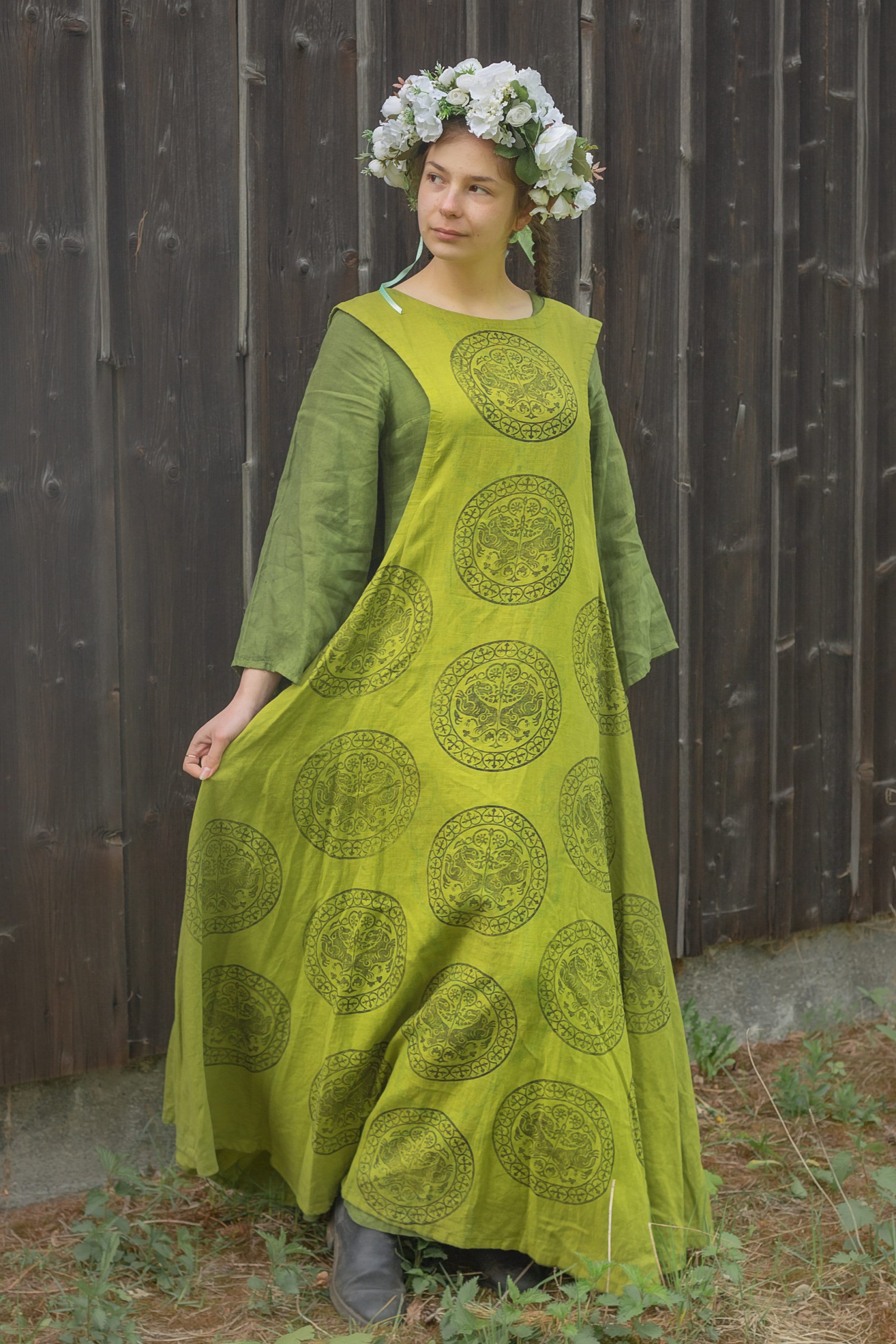 Surcote Linnen With Stamps - Etsy