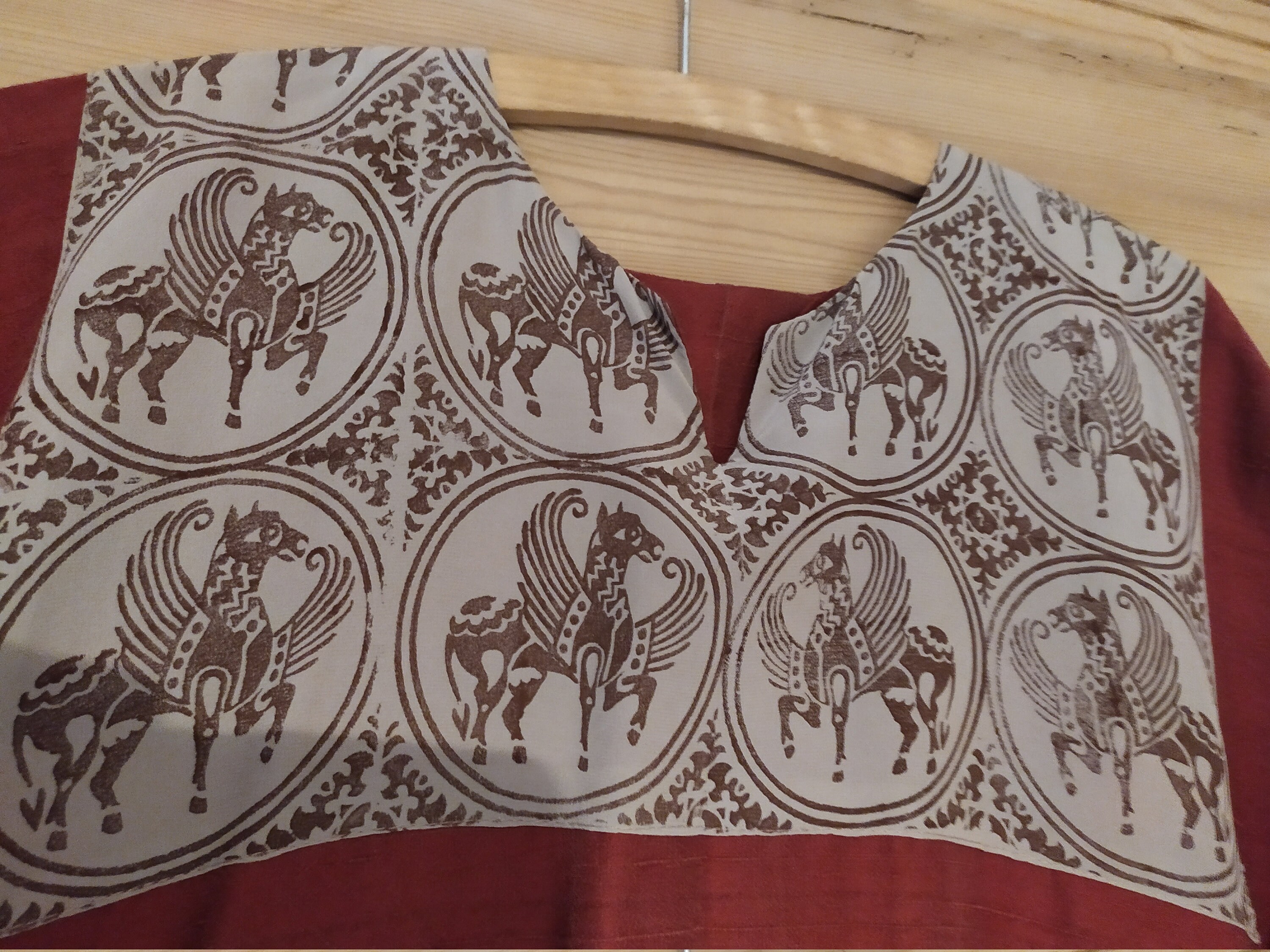 Early Medieval Silk Dress With Stamps - Etsy