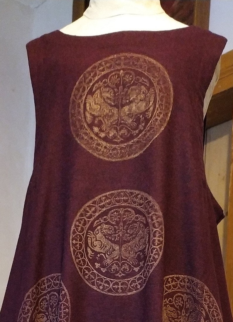 Surcote, Darkred Soft Wool, Stamped - Etsy