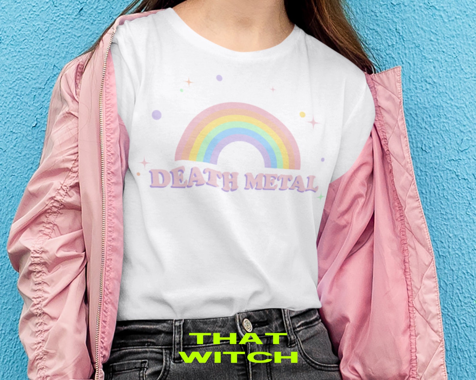 KAWAII DEATH METAL Cute Metal Band Gift Funny Heavy Metal Rainbow ...