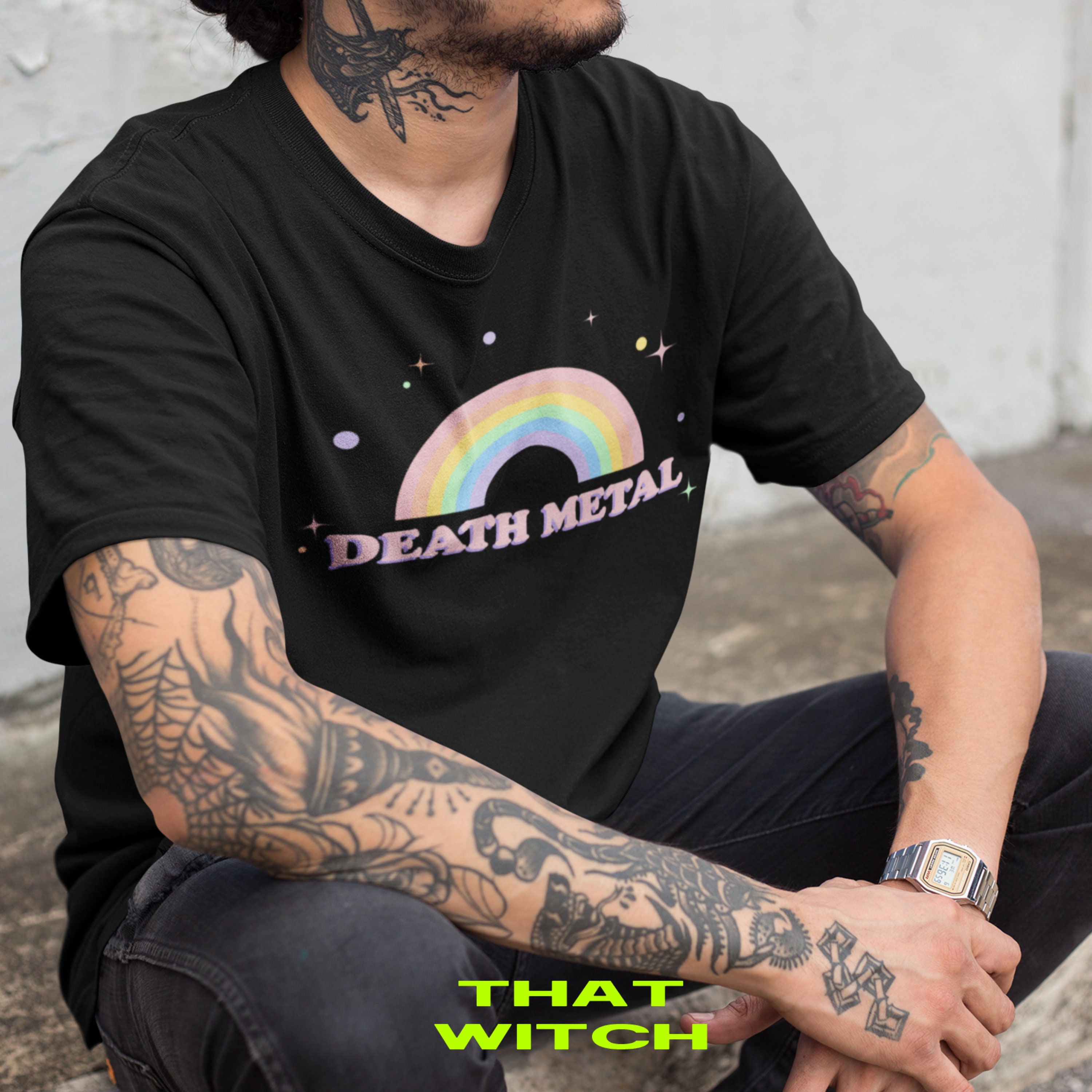 KAWAII DEATH METAL Cute Metal Band Gift Funny Heavy Metal Rainbow ...